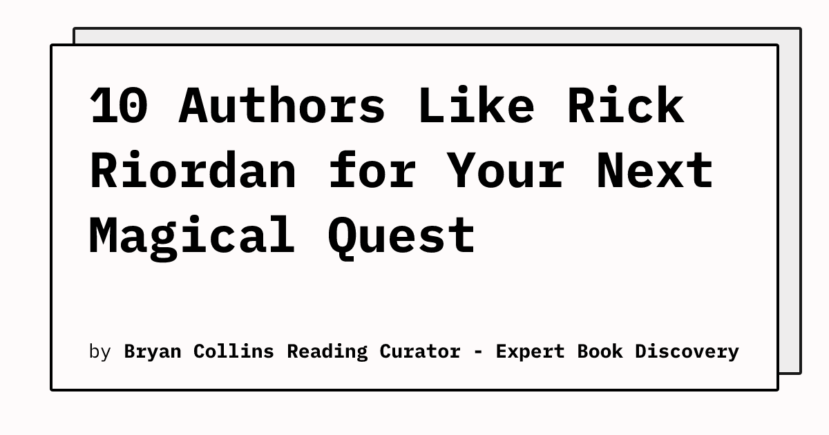 10 Authors Like Rick Riordan for Your Next Magical Quest | Reading ...