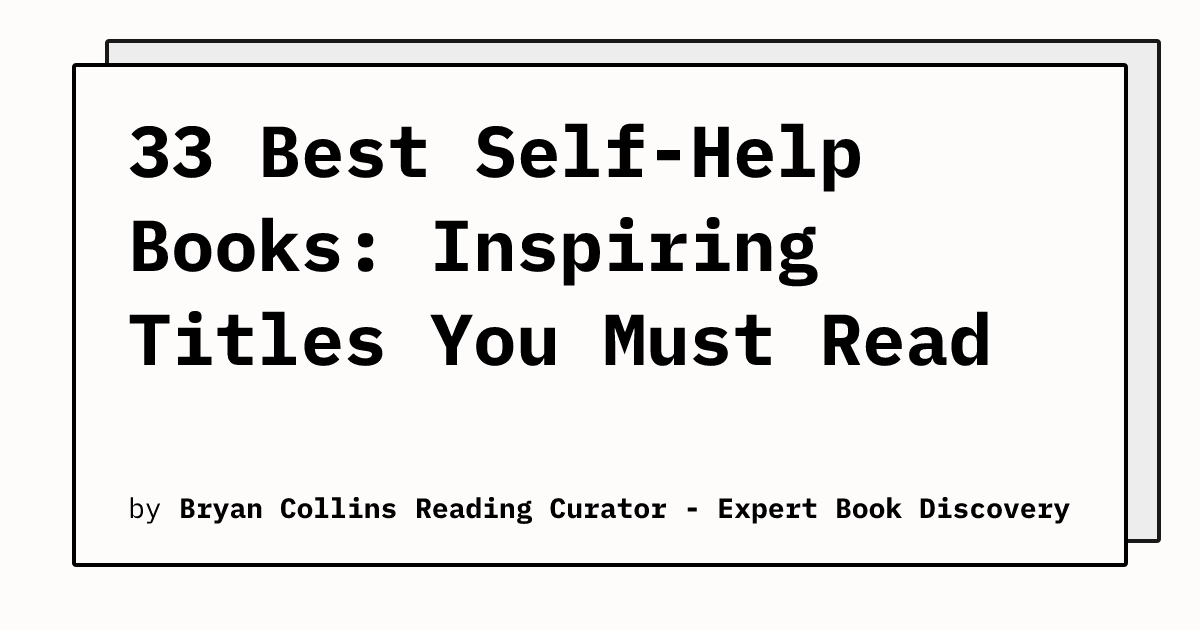 33 Best Self-Help Books: Inspiring Titles You Must Read | Reading ...
